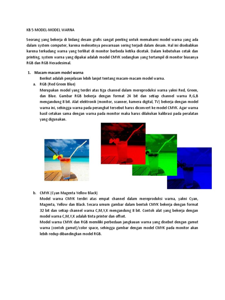 KB 5 Model Warna Cmyk Dan RGB | PDF