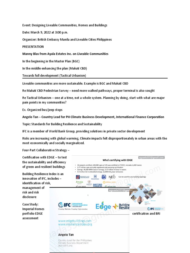 Notes For Sustainable Housing | PDF | Sustainability | Green Building