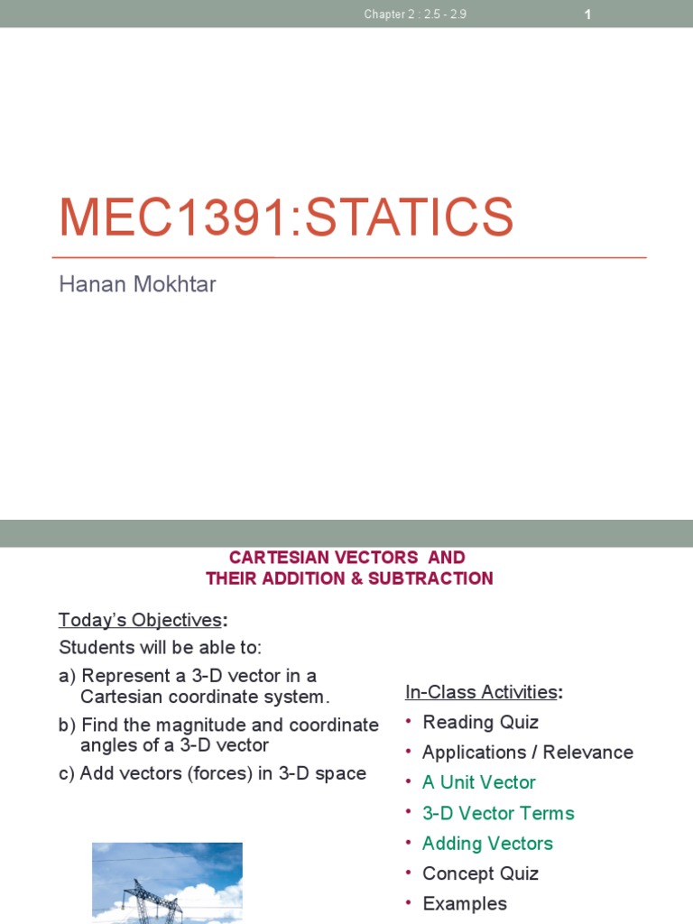 Statics - Chapter 2 PRT 2 | PDF | Euclidean Vector | Cartesian ...