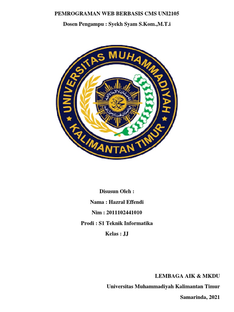 Tugas Uas Web CMS Hazral 2011102441010 | PDF | Bisnis | Komputer