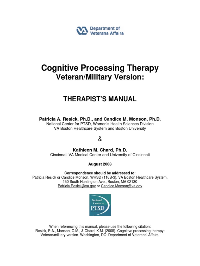 Cognitive Processing Therapist | PDF | Psychotherapy | Psychological Trauma