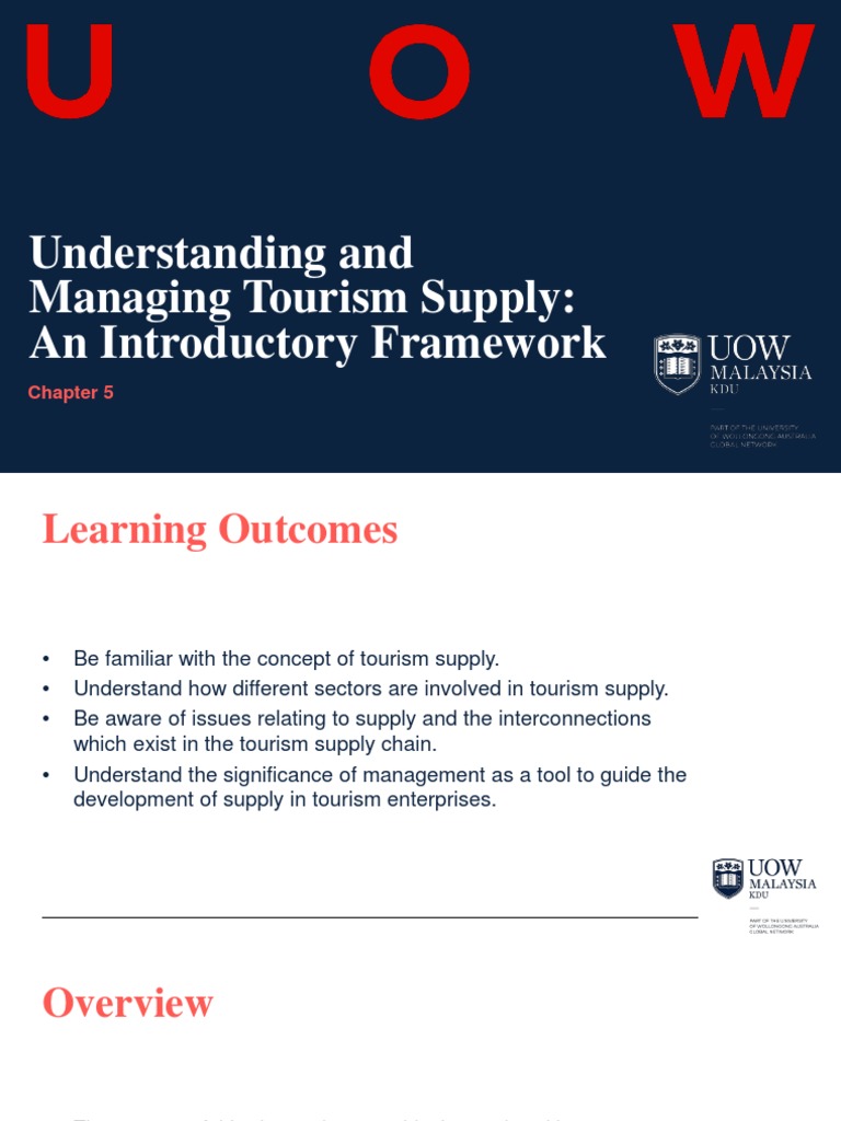 Understanding and Managing Tourism Supply: An Introductory Framework ... Understanding and Managing Tourism Supply: An Introductory Framework ...
