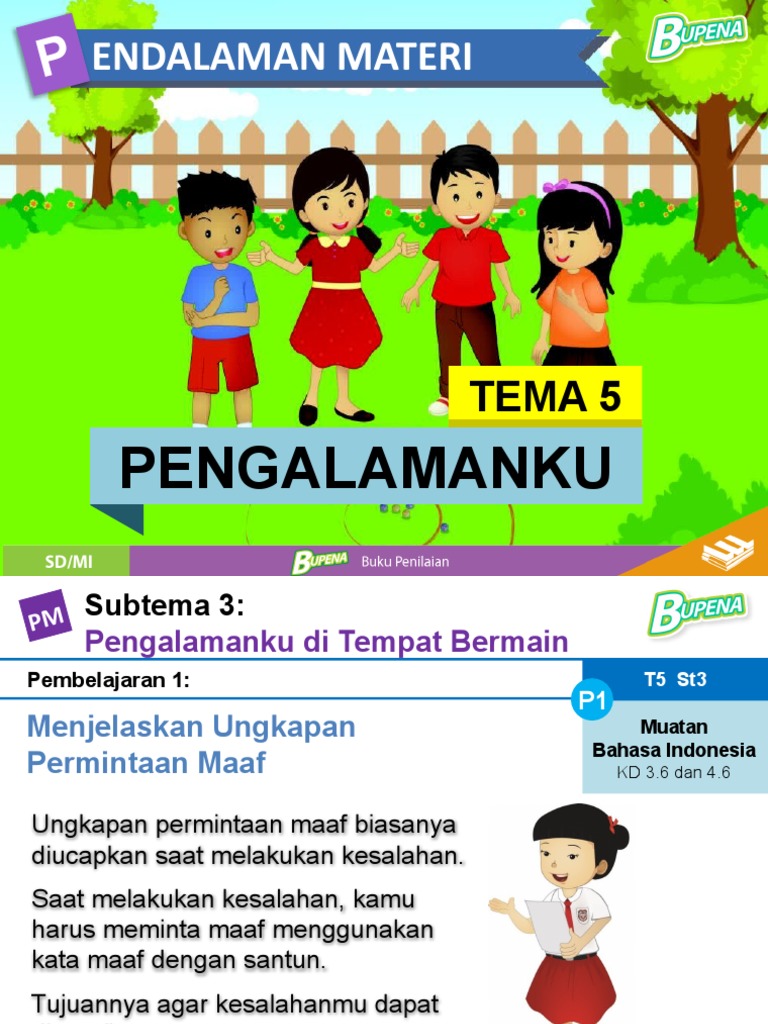 STD PPT Bupena 2c Tema 5 Subtema 3 | PDF | Kajian Bahasa Asing