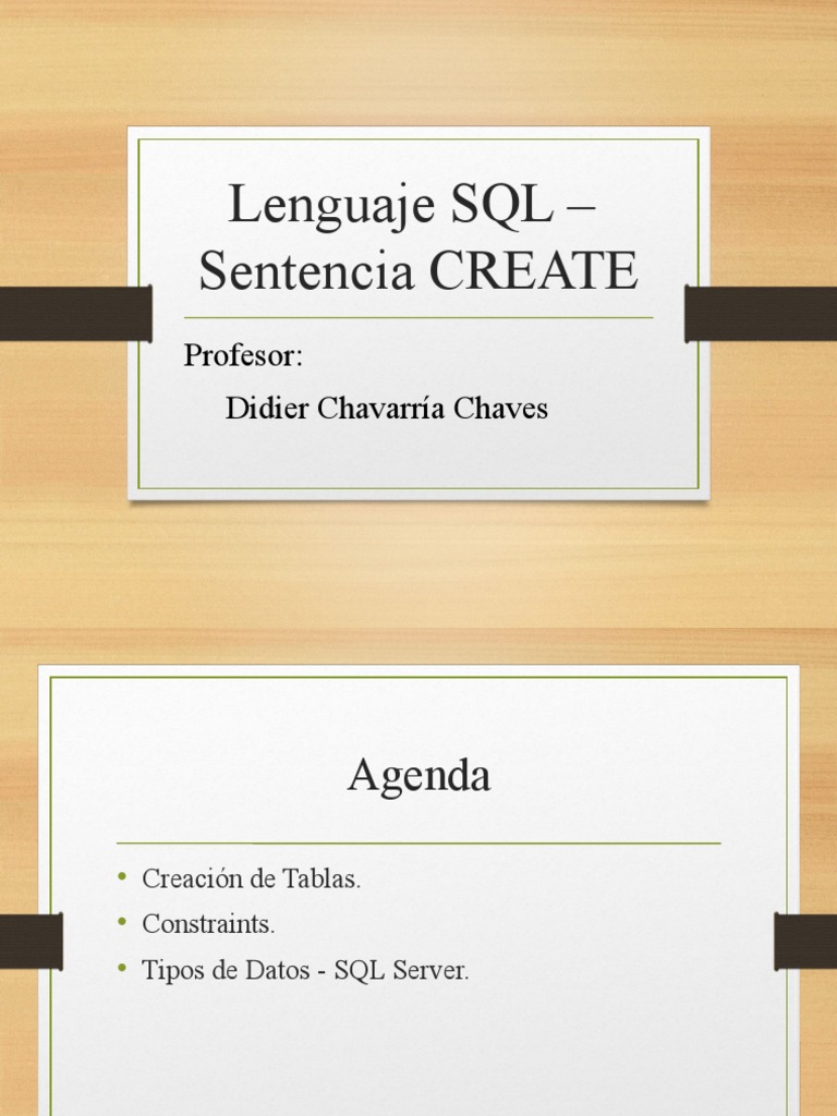 Clase 6 Sql Server Sentencia Create Pdf Sql Poco