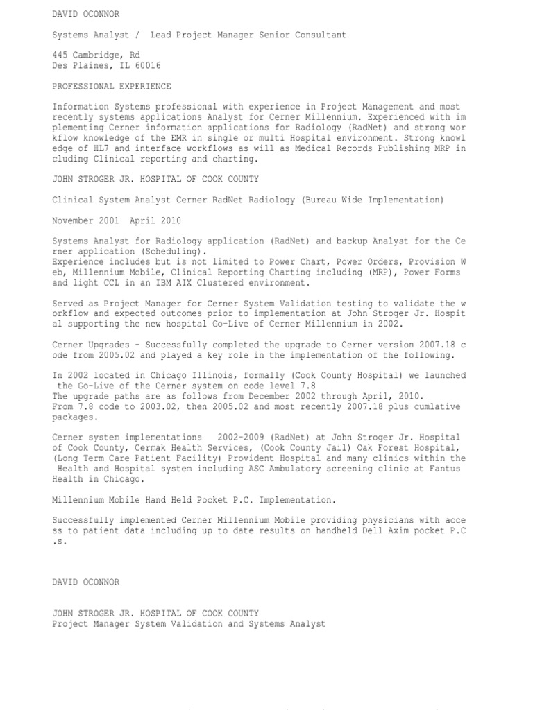 Cerner Applications Analyst | PDF | Computer Network | Digital Technology