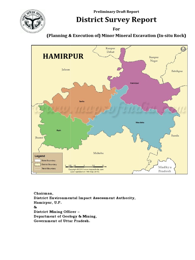 Hamirpur District Mineral Survey Report | PDF | Coal Mining | Mining
