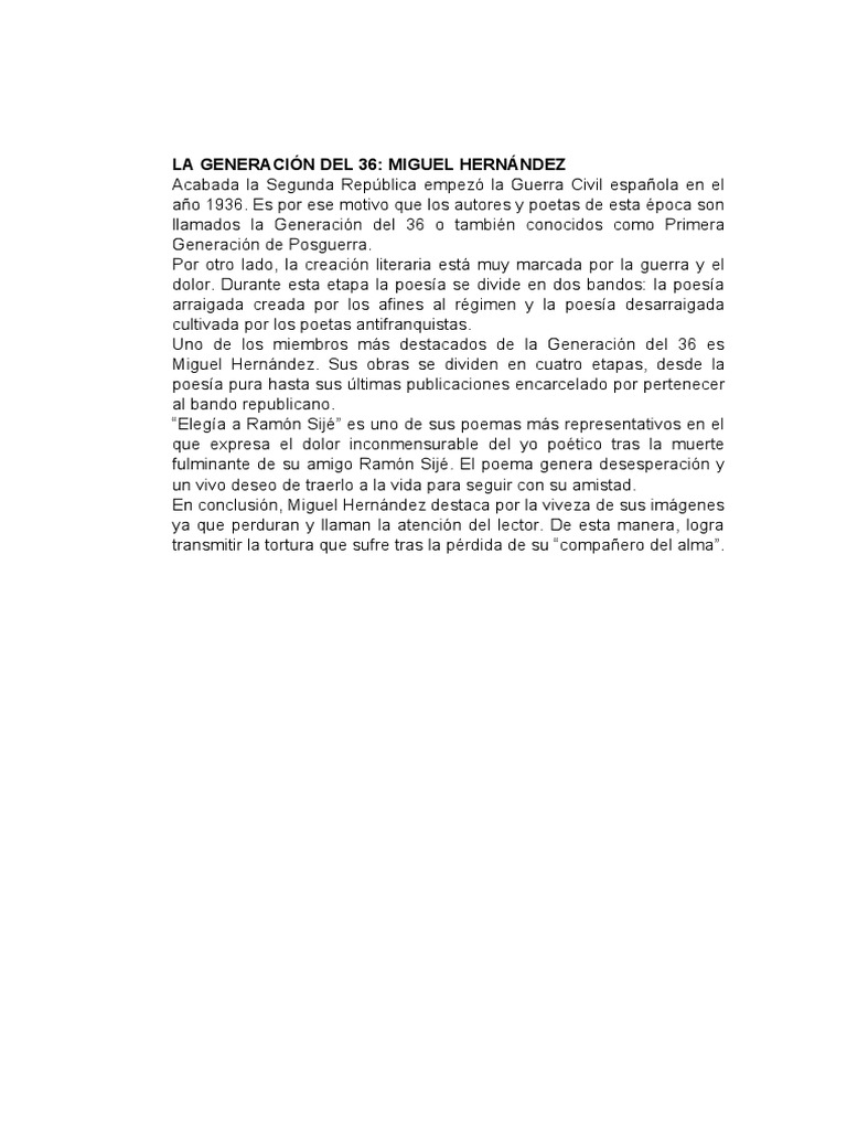 La Generación Del 36 | PDF
