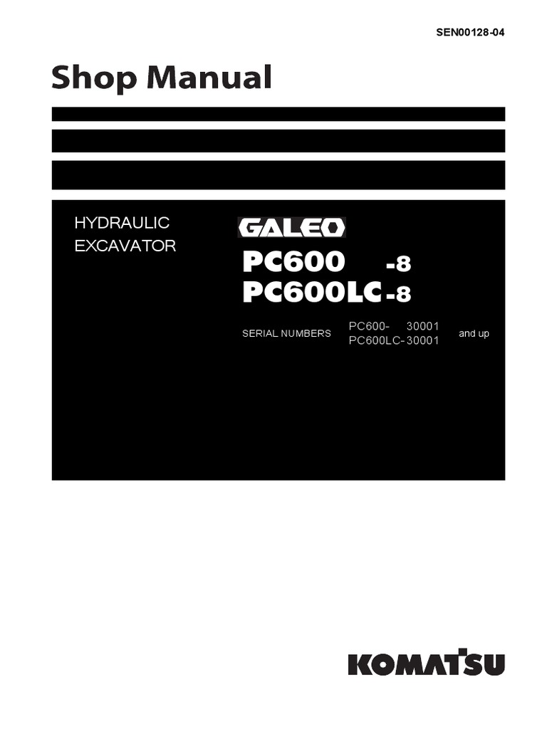 PC600-8 JAPAN (Eng) SEN00128-04 | PDF | Turbocharger | Mechanical ...