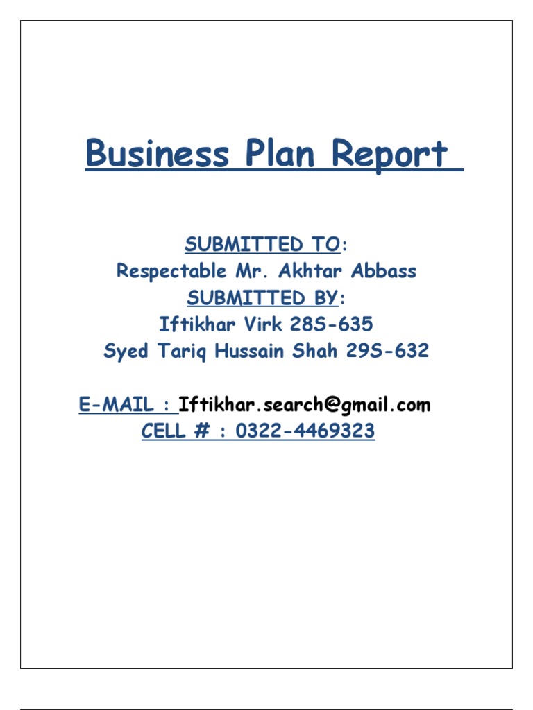 Abshar Mineral Water Business Plan | PDF | Drinking Water | Expense