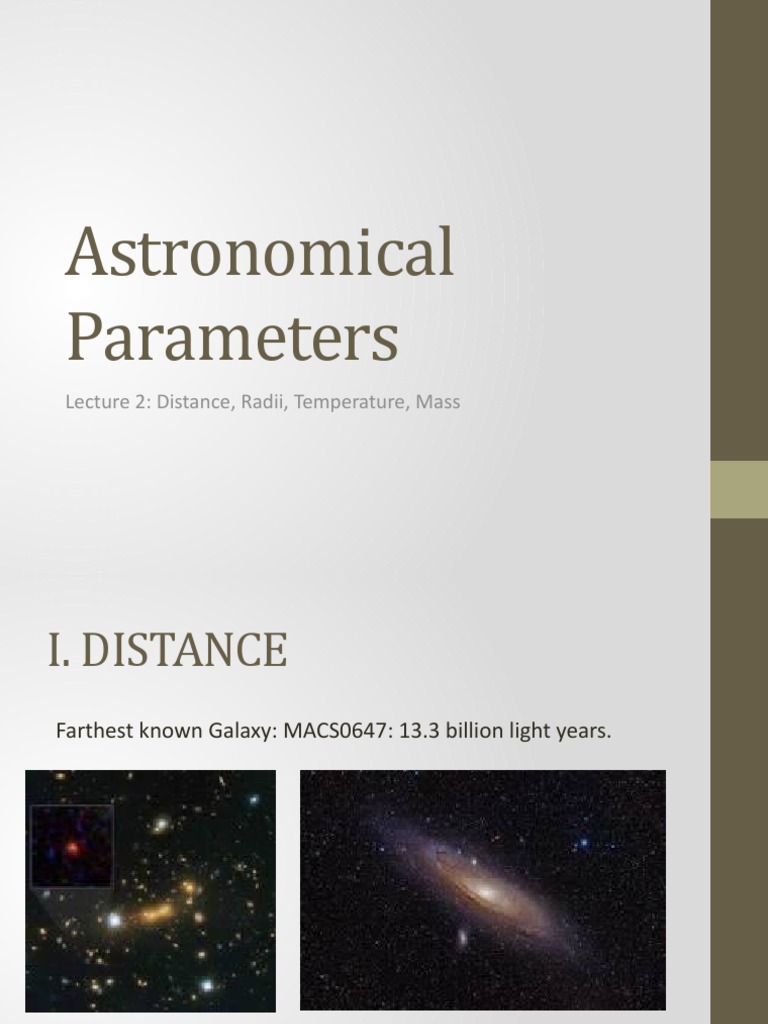 Lecture 2 6 Astronomical Parameters | PDF | Apparent Magnitude | Stars