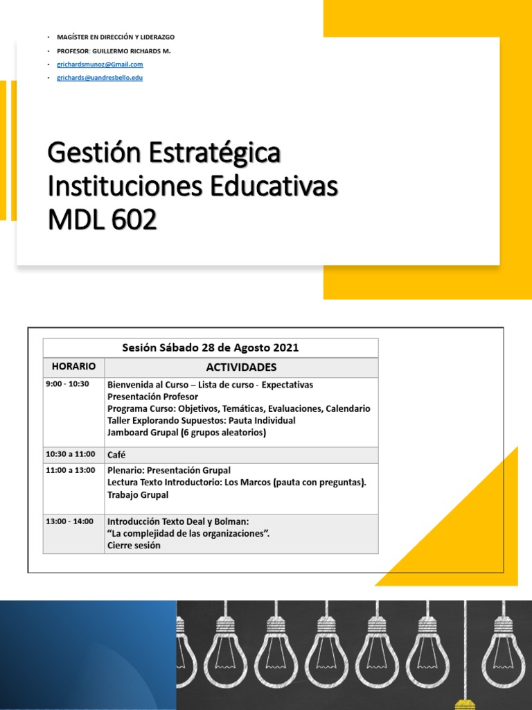 Sesión 1 Gestión Estratégica 28 08 2021 Pdf Planificación
