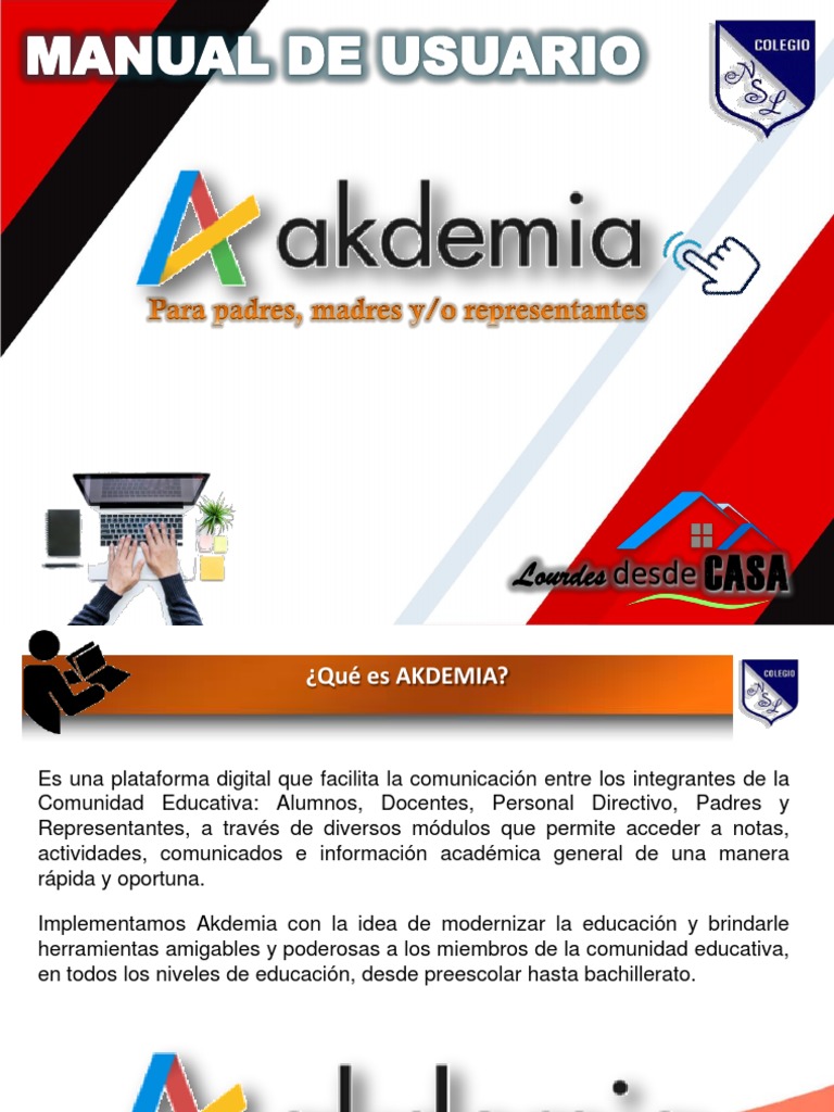 Manual de Uso de Akdemia para Representantes | PDF | Contraseña | Software
