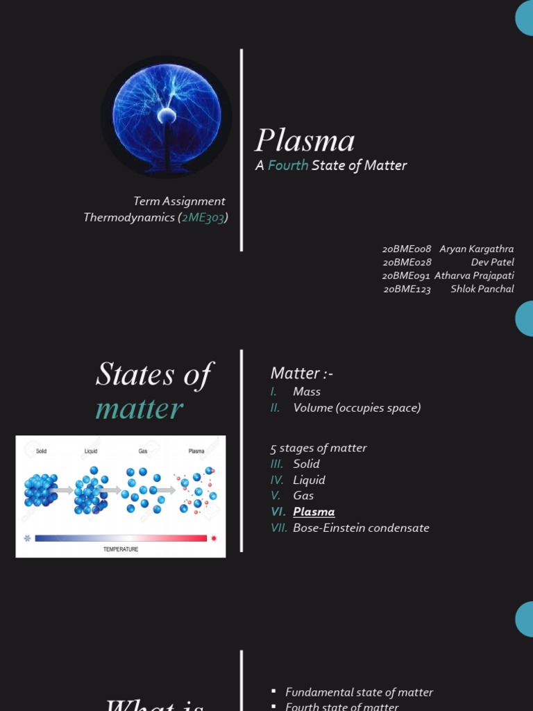 Plasma: A State of Matter | PDF | Plasma (Physics) | Electron