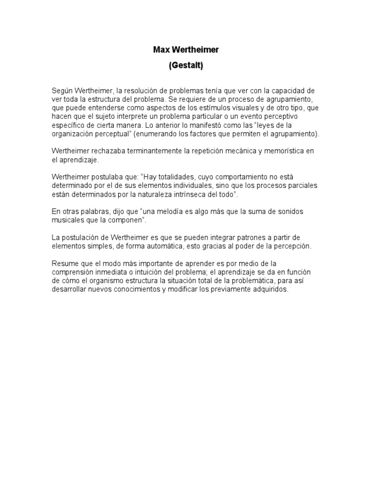 Max Wertheimer | PDF