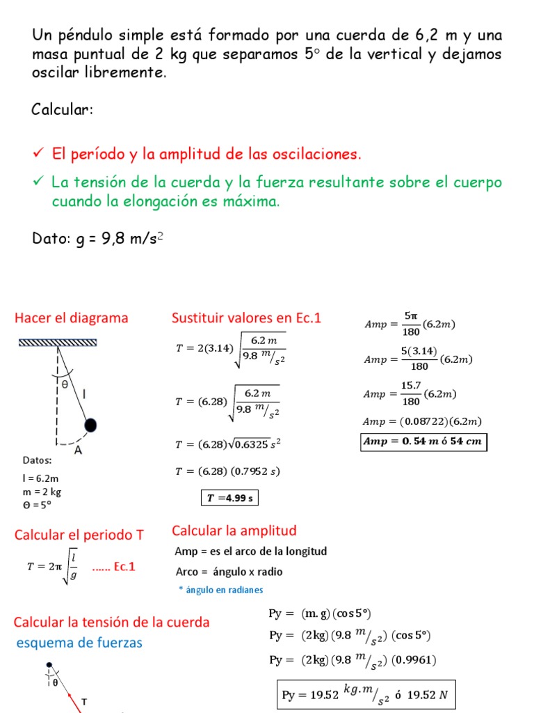 Ejercicio 1 Pendulo Libre | PDF | Naturaleza | Física