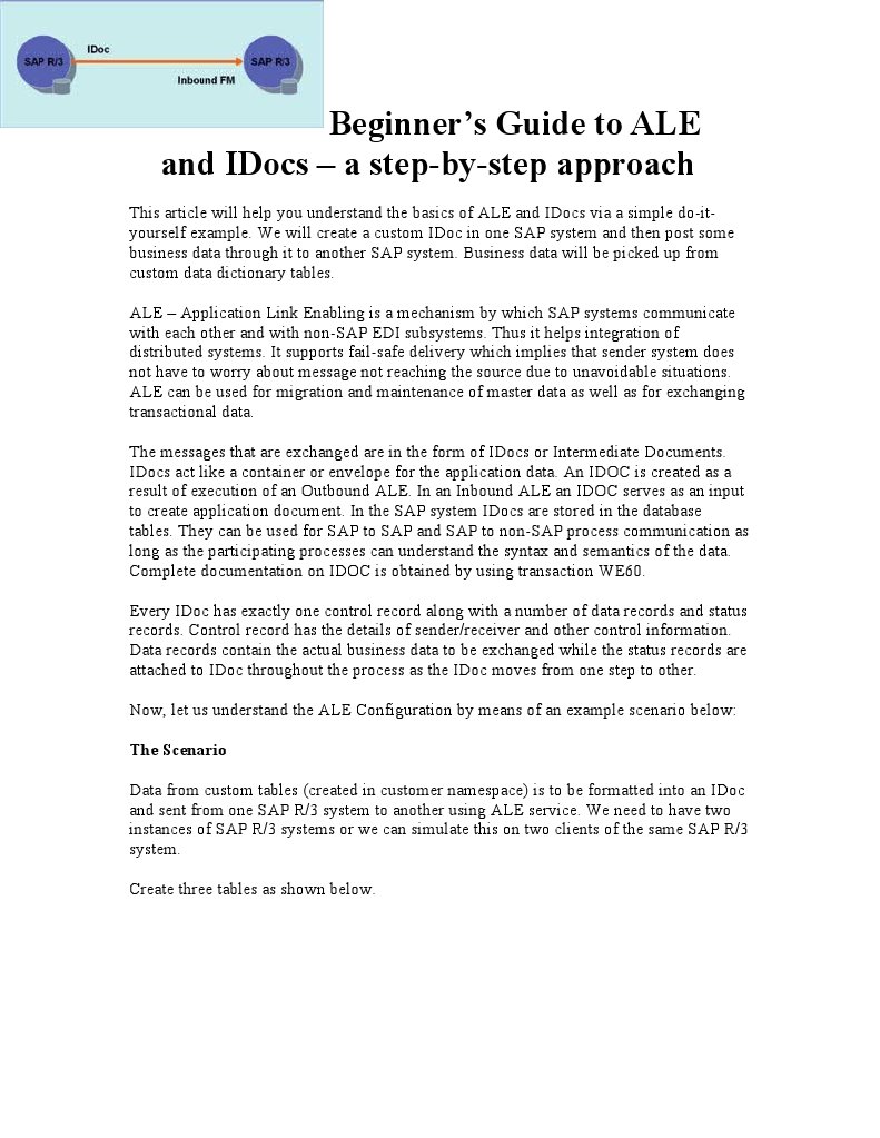 Ale & Idoc | PDF | Object (Computer Science) | Electronic Data Interchange
