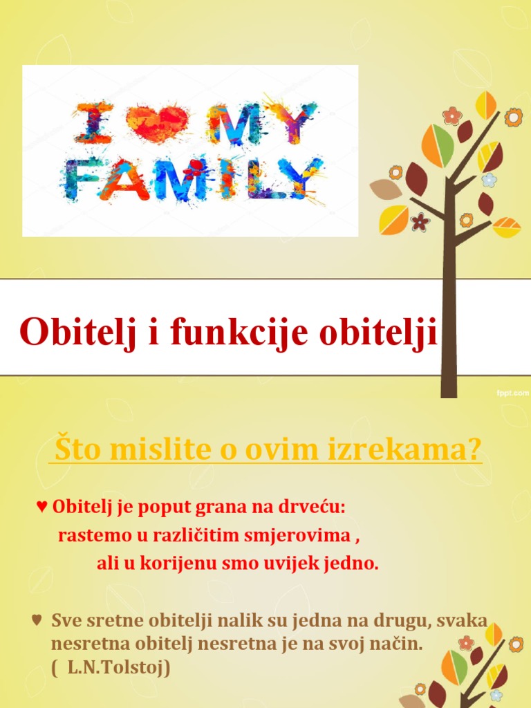 Obitelj I Funkcije Obitelji | PDF
