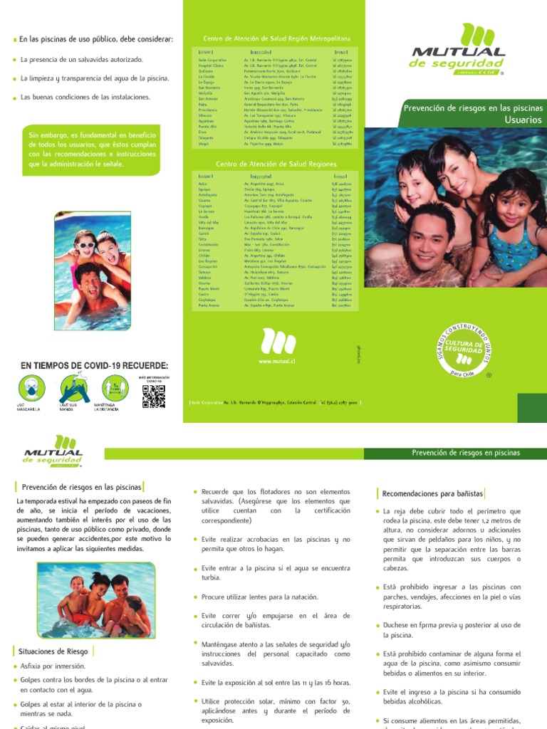 Tríptico - Prevención de Riesgos en Las Piscinas Usuarios | PDF ...