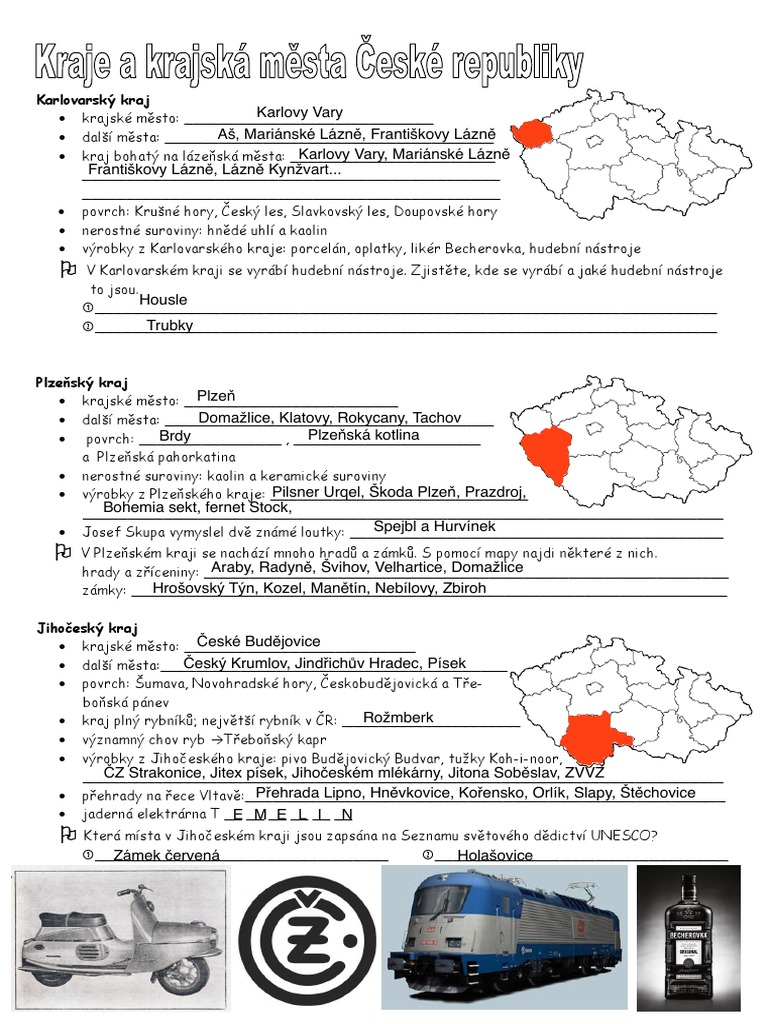 Kraje - ČR (Řešení) | PDF