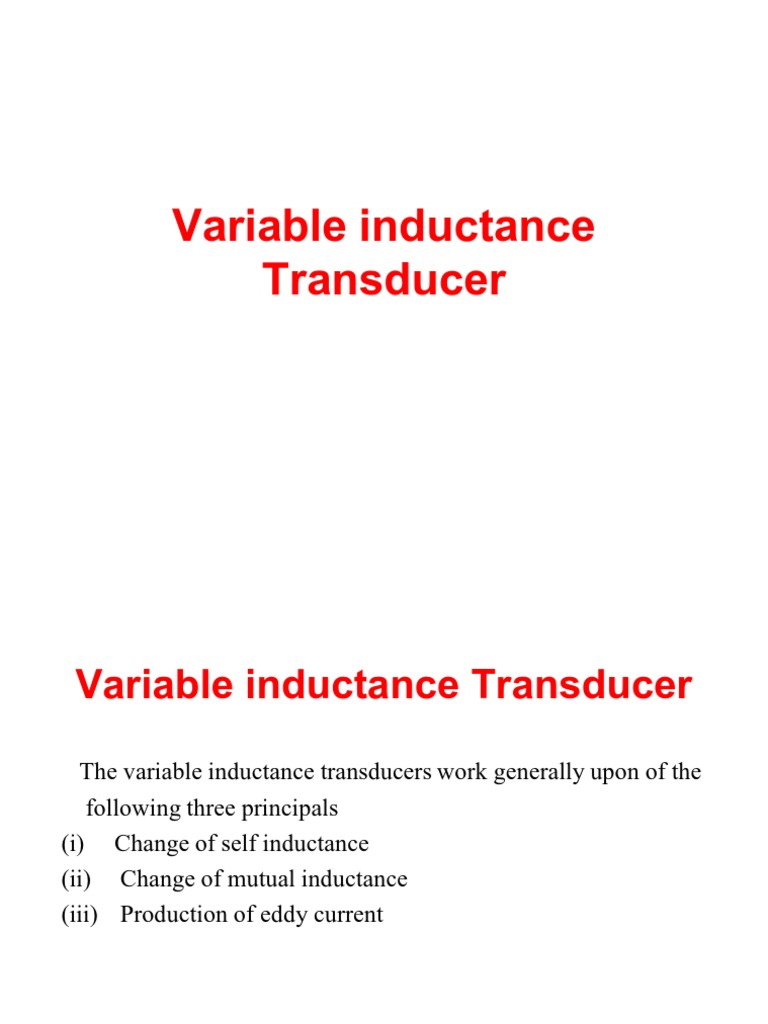 Variable Inductance Transducer Overview | PDF | Inductance | Amplifier