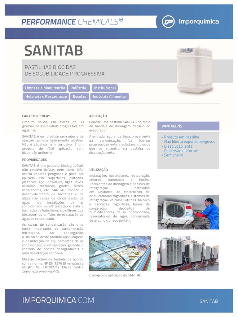 SANITAB | PDF | Ar condicionado | Embalagem e rotulagem