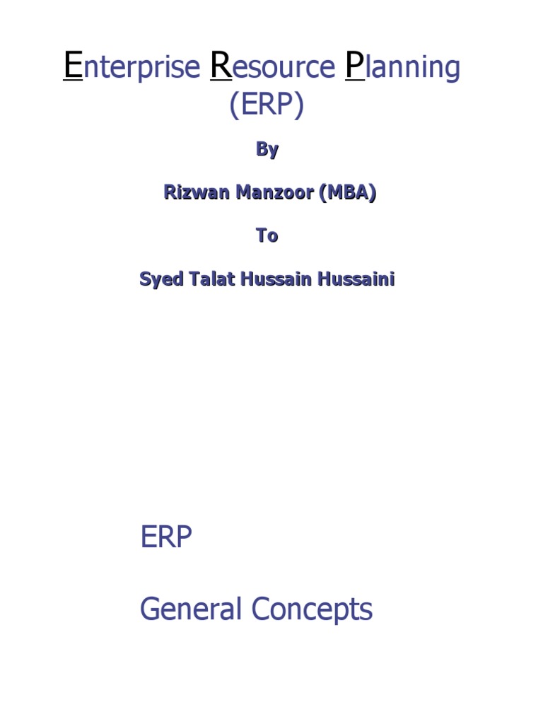 Erp Presentation | PDF | Enterprise Resource Planning | Business