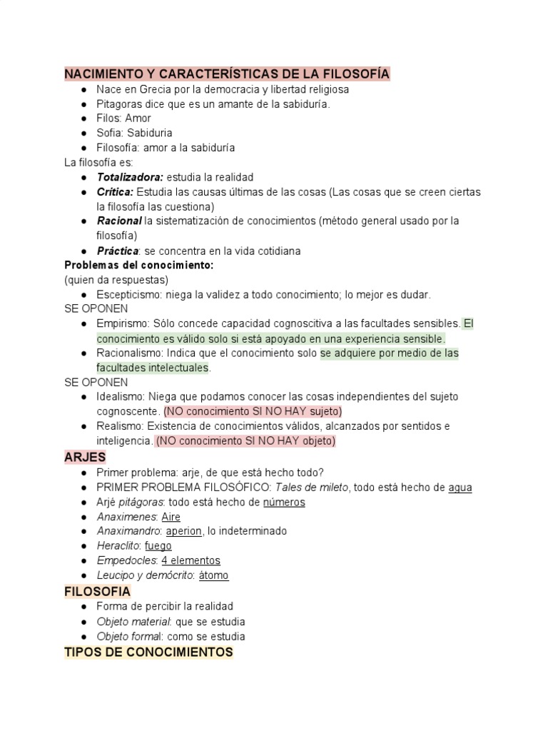 Guia Filos | PDF | Conocimiento | Platón