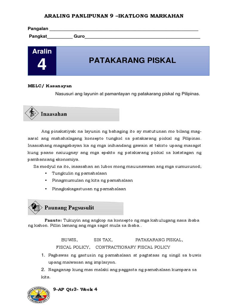 AP 9 Q3 Week 4 | PDF