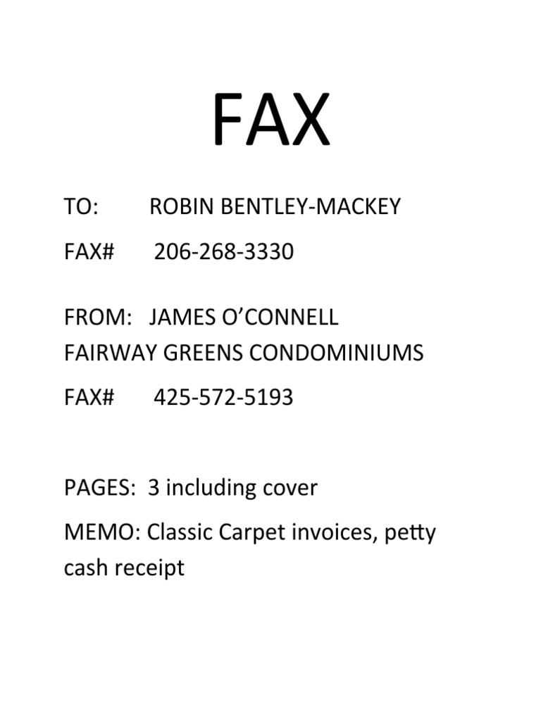 Fax Cover | PDF