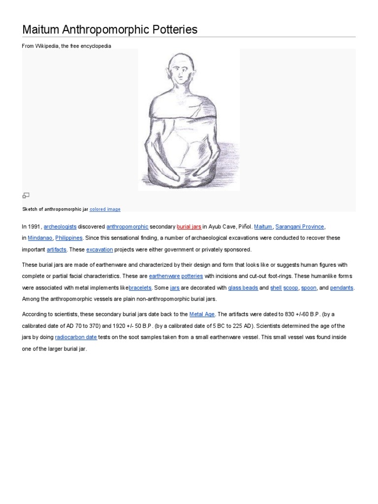 Maitum Anthropomorphic Burial Jars | PDF