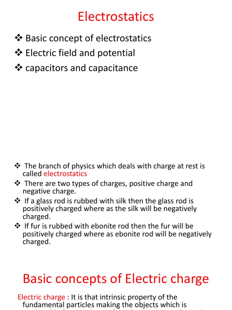 Electrostatics | PDF | Electric Charge | Atoms