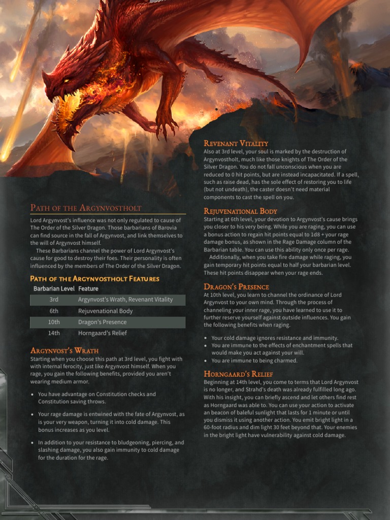 Path of The Argynvostholt | PDF