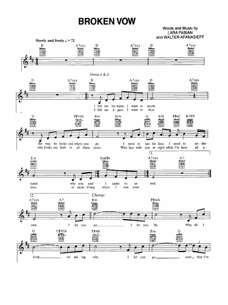 Broken Vow Melody | PDF