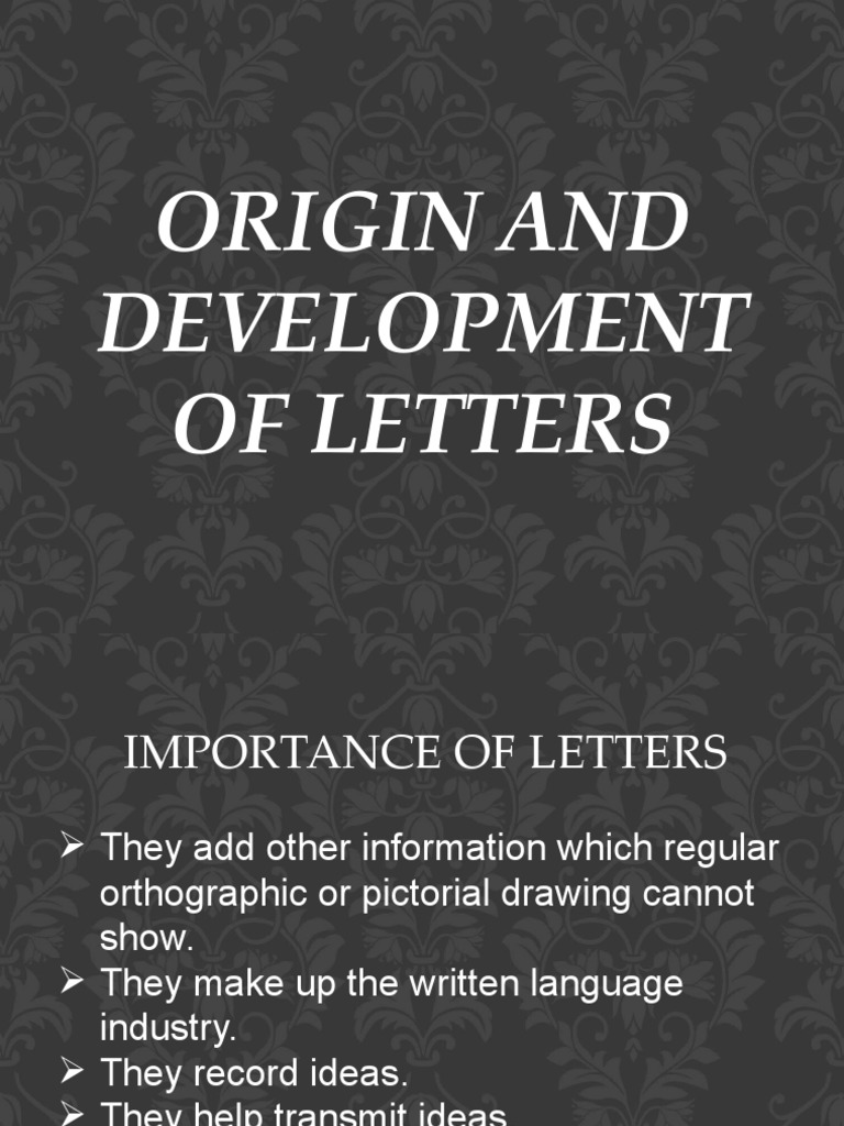 Origin and Development of Letters | PDF | Egyptian Hieroglyphs ...