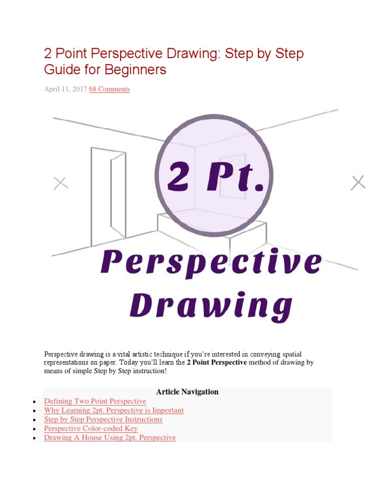 2 Point Perspective Drawing Julie Knowles | PDF | Perspective ...