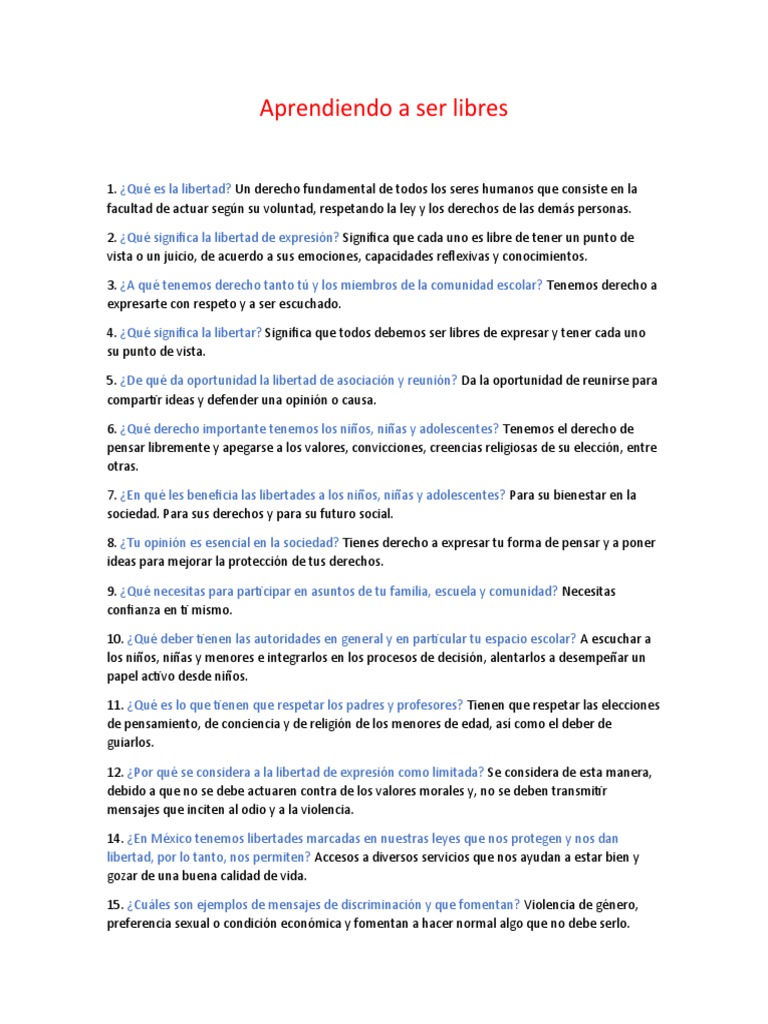 Aprendiendo A Ser Libres | PDF | Juventud | Internet
