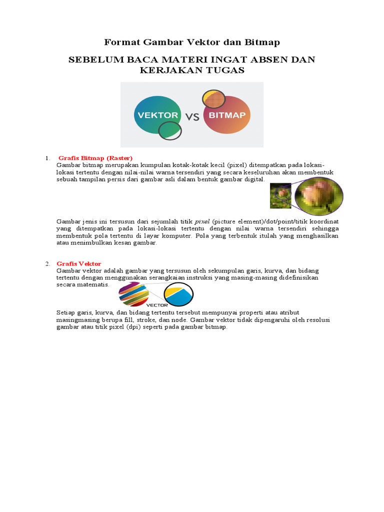 Format Gambar Vektor Vs Raster | PDF