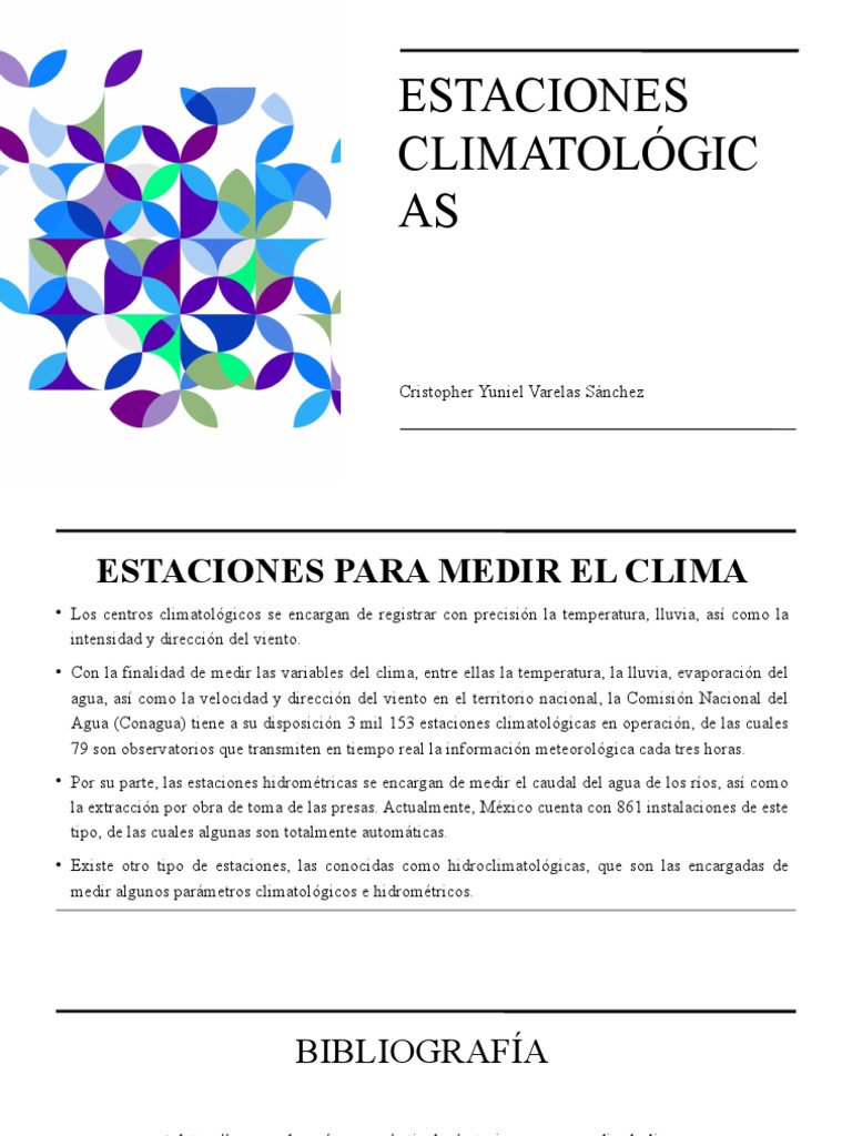 Medir el clima: Tipos de estaciones climatológicas en México | PDF