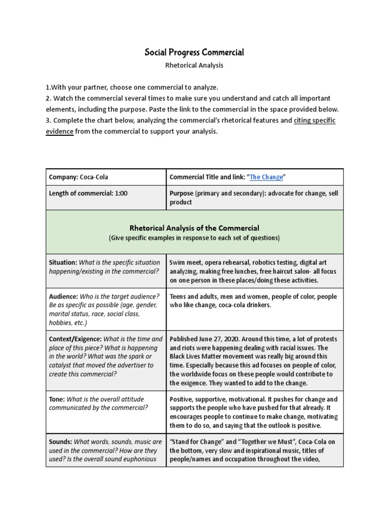 Commercial Analysis | PDF | Advertising | Emotions
