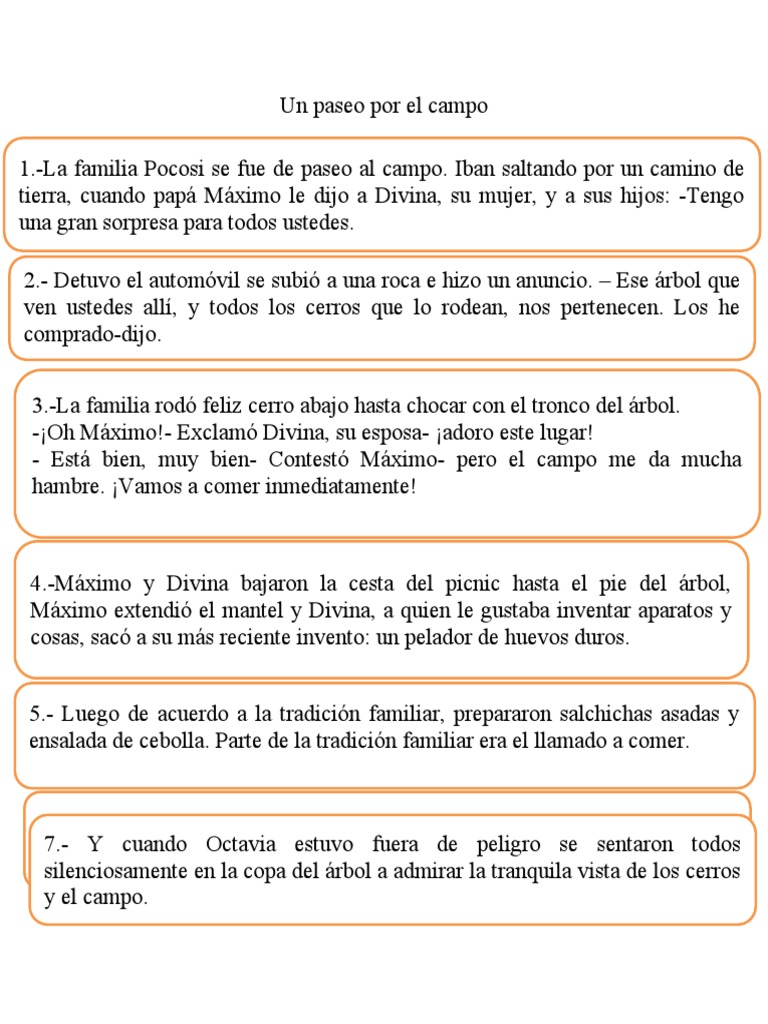 Un Paseo Por El Campo Cuento | PDF