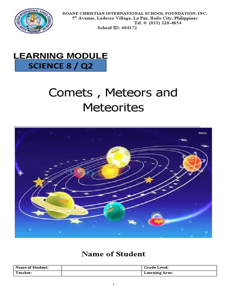 Science Module: Comets, Meteors, Asteroids | PDF | Meteoroid | Comet