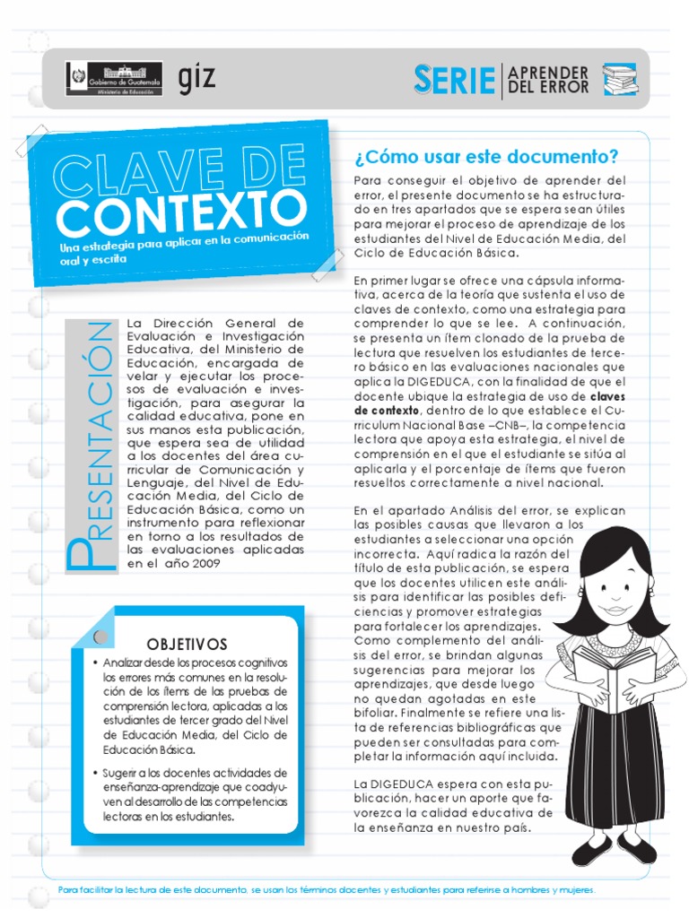 Claves de Contexto | PDF | Comprensión lectora | Aprendizaje