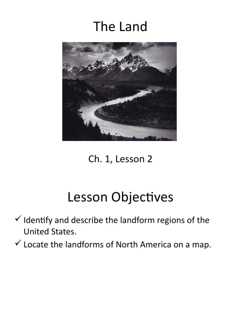 Ch. 1 Lesson 2 The Land | PDF