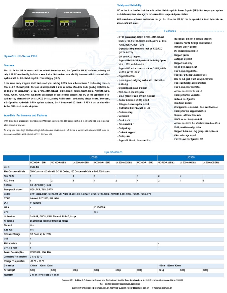 Features: Safety and Reliability | PDF | Session Initiation Protocol | Voice Over Ip