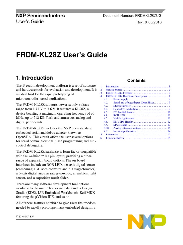 Frdm-KL28Z User's Guide | PDF | Microcontroller | Usb