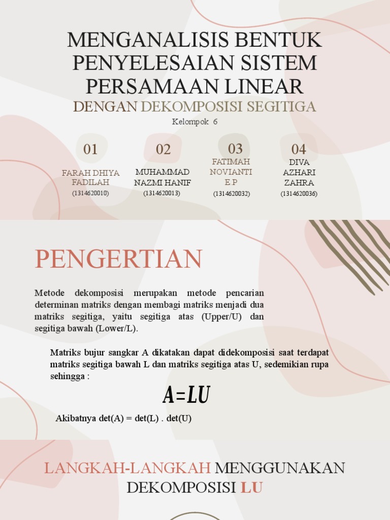 Kelompok 6 - Pertemuan 5 - SPL Dengan Metode Dekomposisi | PDF