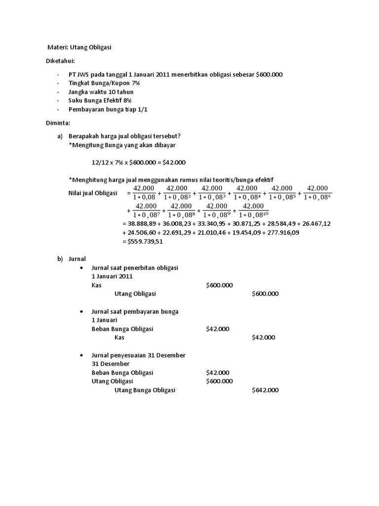 Hutang Obligasi | PDF