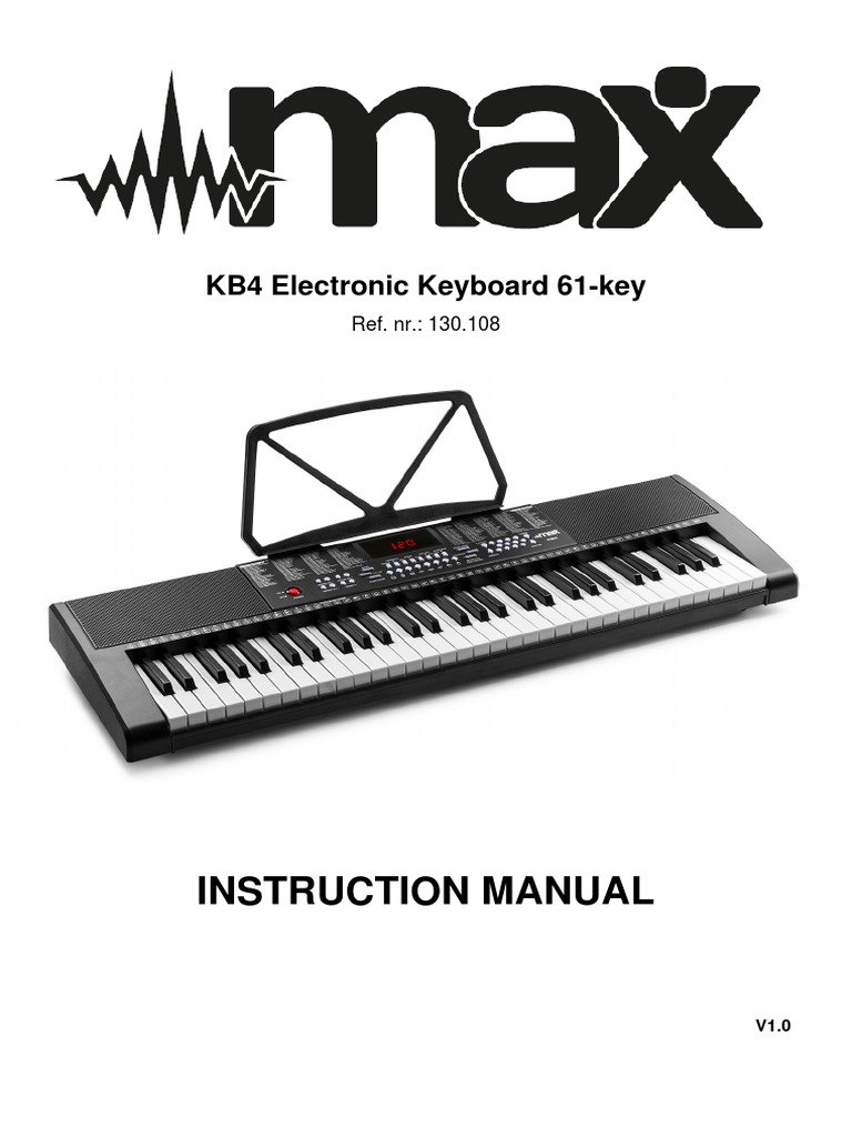 Instruction Manual: KB4 Electronic Keyboard 61-Key | PDF | Computer ...