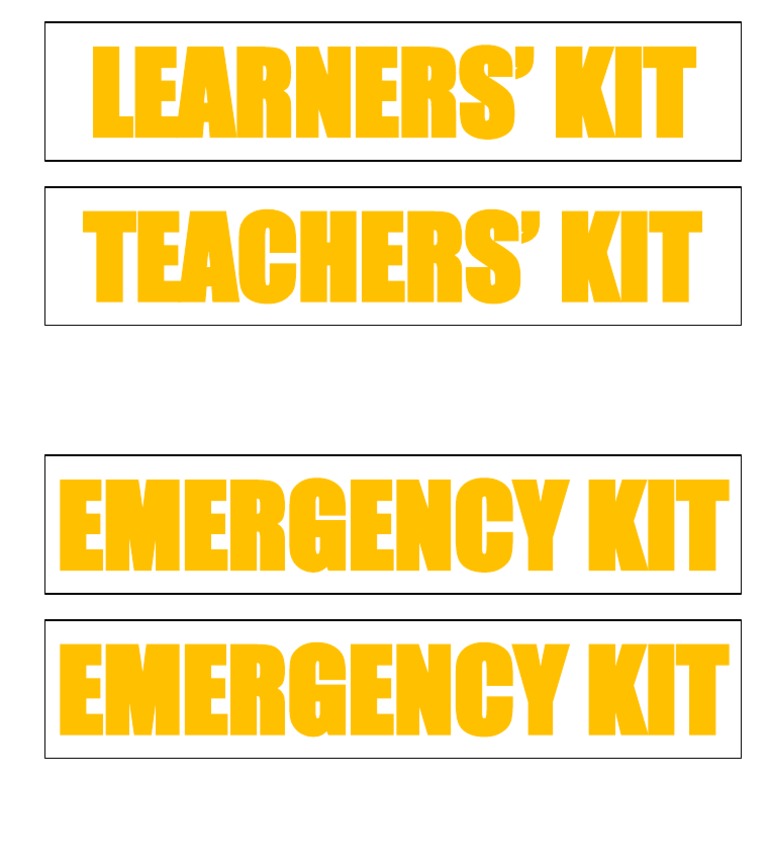 Learners Kit | PDF