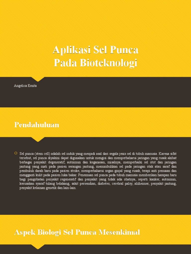 Aplikasi Sel Punca | PDF